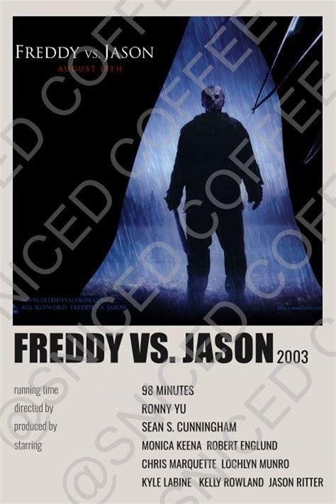 Freddy Vs Jason Movie Poster Digital Print Etsy