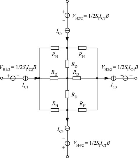 A Simplified Model For The Cross Shaped Cmos Integrated Hall Devices Download Scientific Diagram