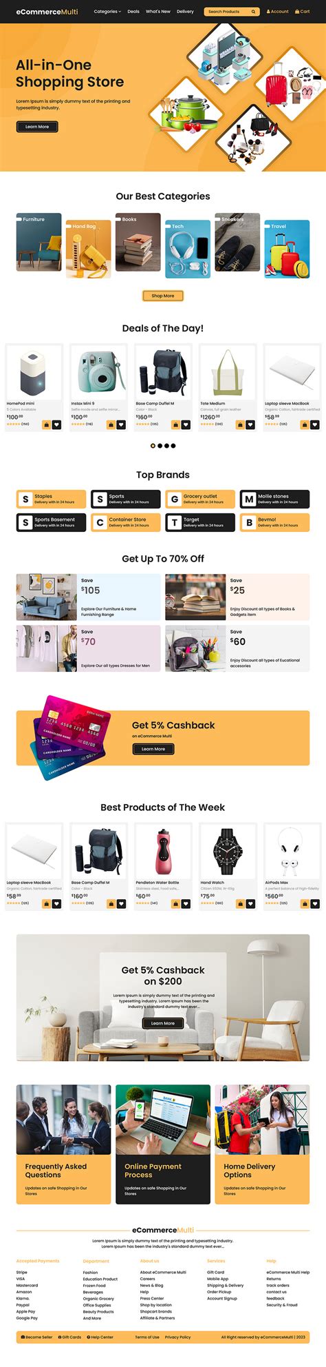 Ecommerce Marketplace Landing Page Ui By Webdesk Solution On Dribbble