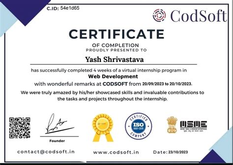 Codsoft Webdeveloper Internship Yash Shrivastava