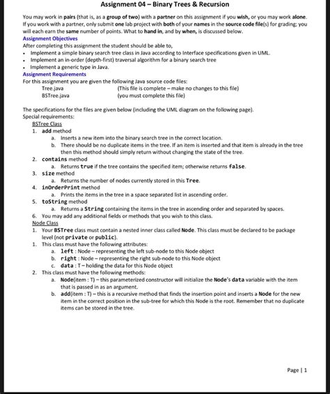 Solved Assignment 04 Binary Trees And Recursion You May Work