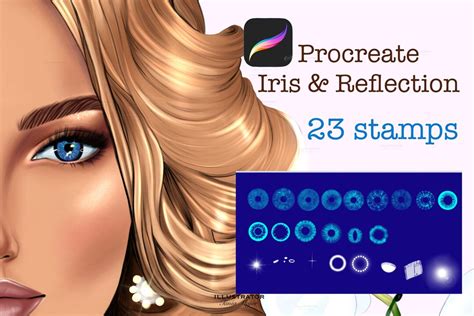 Procreate Iris Stamps Realistic Iris Stamp Procreate Brushes Stamp Brushes Stamp For