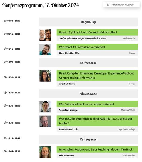 javascript bibliothek das programm des react 19 day steht fest heise