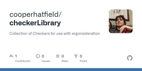 GitHub Cooperhatfield CheckerLibrary Collection Of Checkers For Use With Ergonsideration