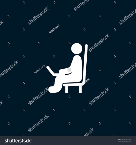 Man Behind Computer Stock Vector Royalty Free