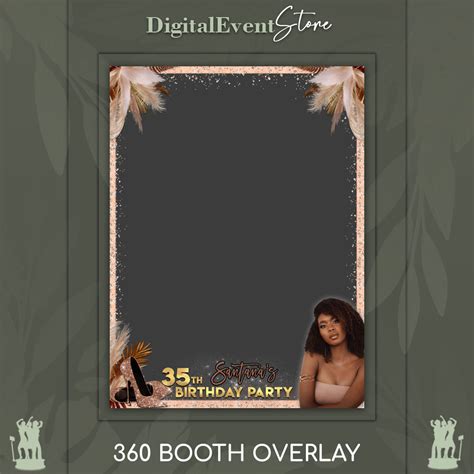 360 Overlay Birthday Photobooth Boho Videobooth Custom Templ Inspire