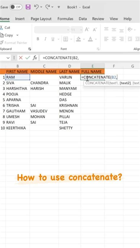 Concatenate Excel Excel Tips Excel Tutorial Thelearnyn Shorts Youtube