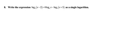 Solved Write The Expression Log X Log Xlog X As Chegg Com
