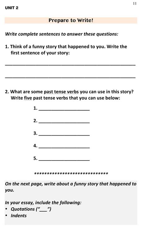 Esl Beginner Writing Lessons Writing Assignment A Funny Story Stickyball Esl Lessons