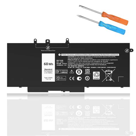68wh Gjknx Battery Replacement For Dell Latitude 5480 5580