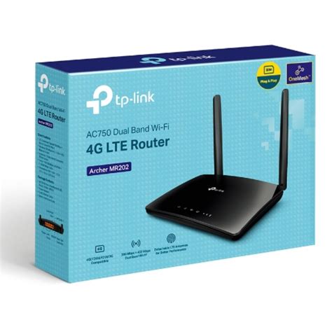 Archer MR202 TP Link Archer MR202 AC750 Wireless Dual Band 4G LTE Router 574Mbps 2 4GHz