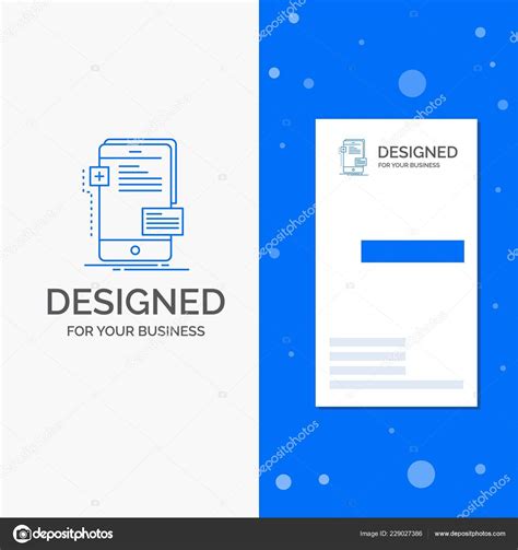 Business Logo Frontend Interface Mobile Phone Developer Vertical Blue Business Stock Vector