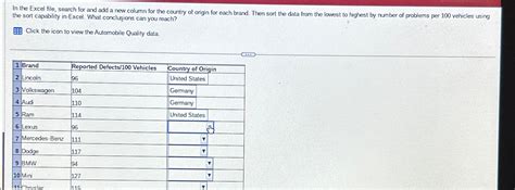 Solved In The Excel File Search For And Add A New Column Chegg Com
