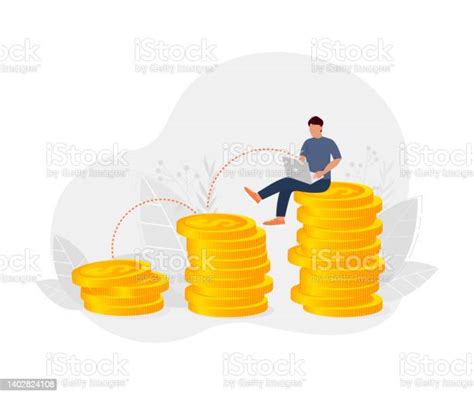 금융 성장 남자 일러스트레이션 벡터 일러스트 레이 션 디자인 사업 금융 투자 가공의 인물에 대한 스톡 벡터 아트 및 기타 이미지 가공의 인물 건물 외관 경제 Istock