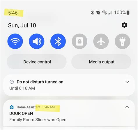 Possible For Android Notifications To Show Home Time Configuration