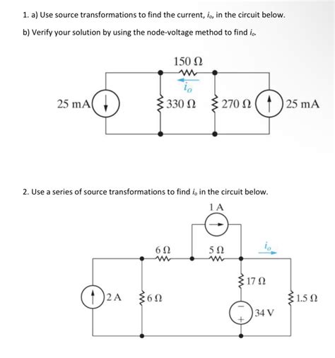 Solved I Need It Asap 1 A Use Source Transformations To Find The