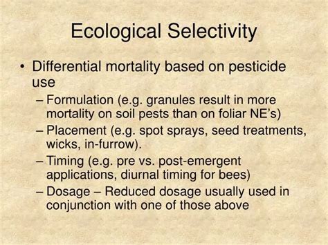 Ppt Ecological Selectivity Powerpoint Presentation Free Download