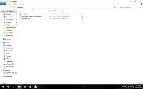 live sketch using opencv machine learning project in python with source