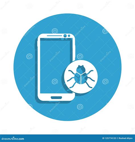 Virus In Smart Phone Icon In Badge Style One Of Cyber Security Collection Icon Can Be Used For