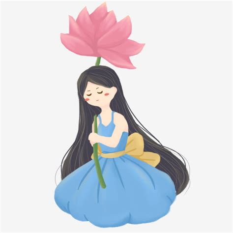 순수한 연꽃 소녀 장식 요소 장식 요소 십대 소녀 연꽃 Png 일러스트 및 이미지 에 대한 무료 다운로드 Pngtree
