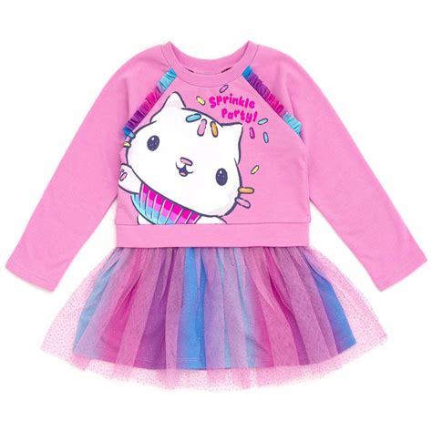 Dreamworks Gabbys Dollhouse Pandy Paws Cakey Cat Girls French Terry