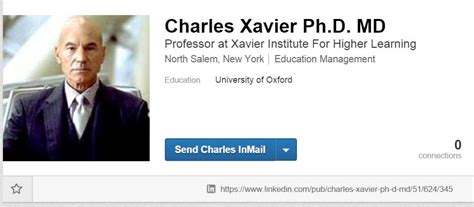 Fictional Character Linkedin Profiles GALLERY