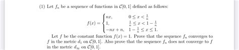 1 let fn be a sequence of functions in c[0 1]