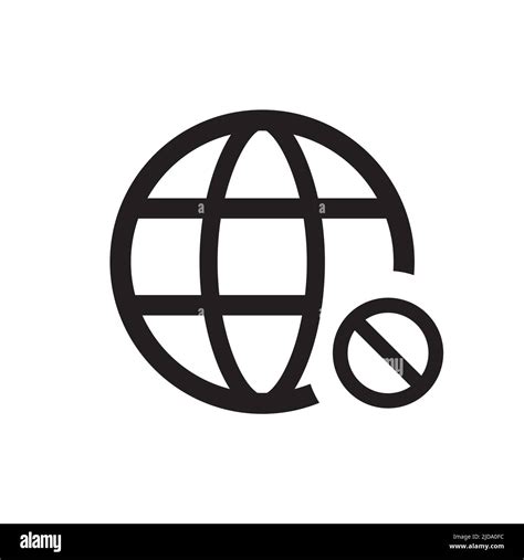 No Wire Internet Connection Wifi Disconnected Icon No Signal Vector Graphic Illustration