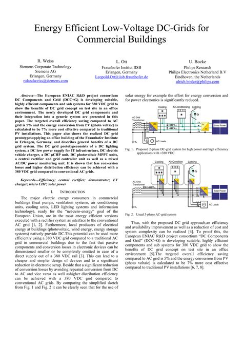 Pdf Energy Efficient Low Voltage Dc Grids For Commercial Buildings