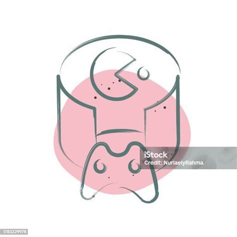 Icon Vr Game Related To 3d Visualization Symbol Color Spot Style Simple Design Editable Simple