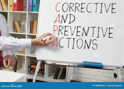 Corrective And Preventive Actions CAPA Are Shown Using The Text On The Board Stock Photo Image