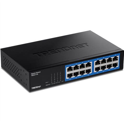 Trendnet Teg S17d Netzwerk Switch 16 Port Gigabit Desktop Switch Weiterleitungsrate Von 32 Gbit S