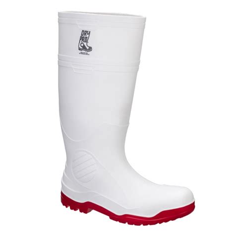Compre Su Bota Industrial Dry Pro Blanca Suela Roja Cnitrilo