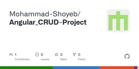github mohammad shoyeb angular crud project
