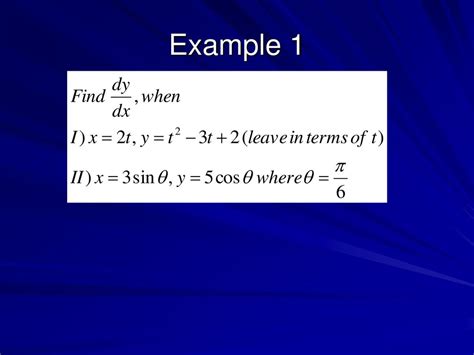 Differentiation Gradients From Parametric Equations Ppt Download