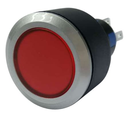 RS PRO RS PRO Illuminated Push Button Switch Panel Mount Mm Cutout DPDT Red LED V