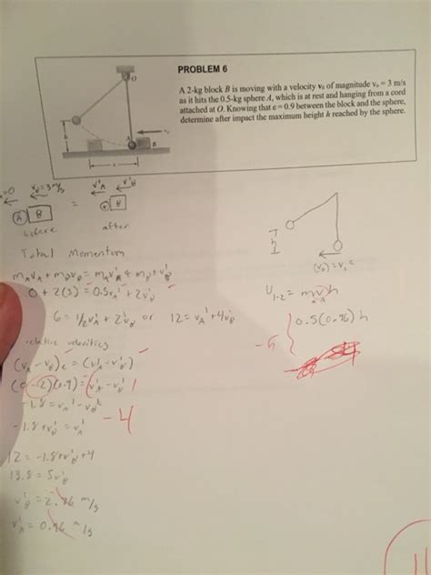 Solved A 2 Kg Block B Is Moving With A Velocity V O Of