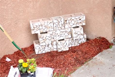 How To Make A DIY Mosaic Cinder Block Planter Cinder Block Outdoor Crafts Diy Cinder Block