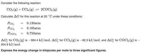 Solved Consider The Following Reaction [
