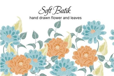 Hand Drawn Cute Batik Flower Graphic By Choirun Nisa · Creative Fabrica