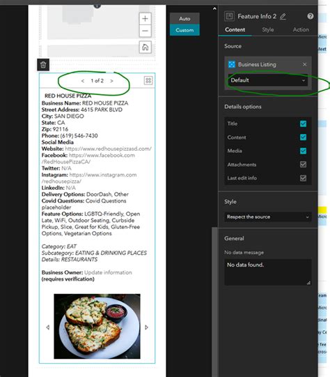 Solved Feature Info Widget Selected Features Loses Pop Esri Community