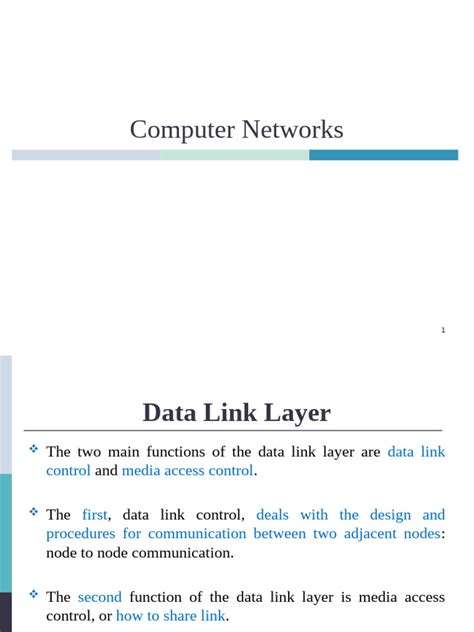 computer networks data link layer 2 pdf transmission control