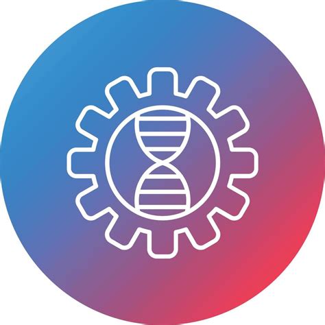 bioengineering line gradient circle background icon 16831927 vector art