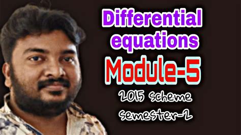 Differential Equations Module Part Scheme YouTube