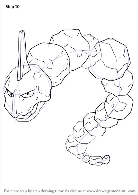 How To Draw Onix From Pokemon Pokemon Step By Step