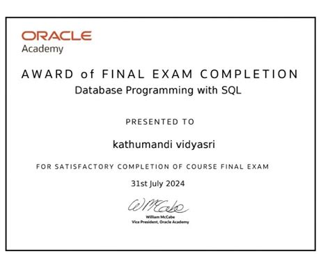 Query Mastered Data Unlocked Completed My Sql Programming Course… Kathumandi Vidya Sri