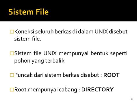 sistem operasi unix sistem file dan direktori 1