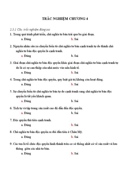 TrẮc NghiỆm ChƯƠng 4 Ktct Pdf
