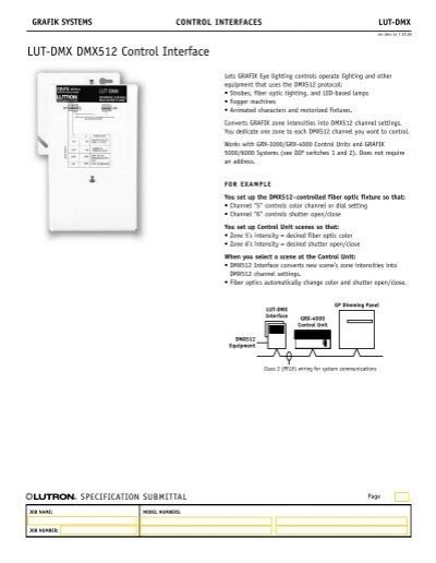 Lut Dmx Dmx512 Control Interface Onidserv