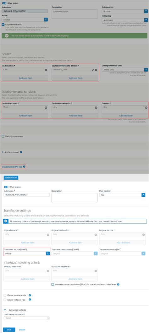 Create A Firewall Rule With A Linked NAT Rule Sophos Firewall